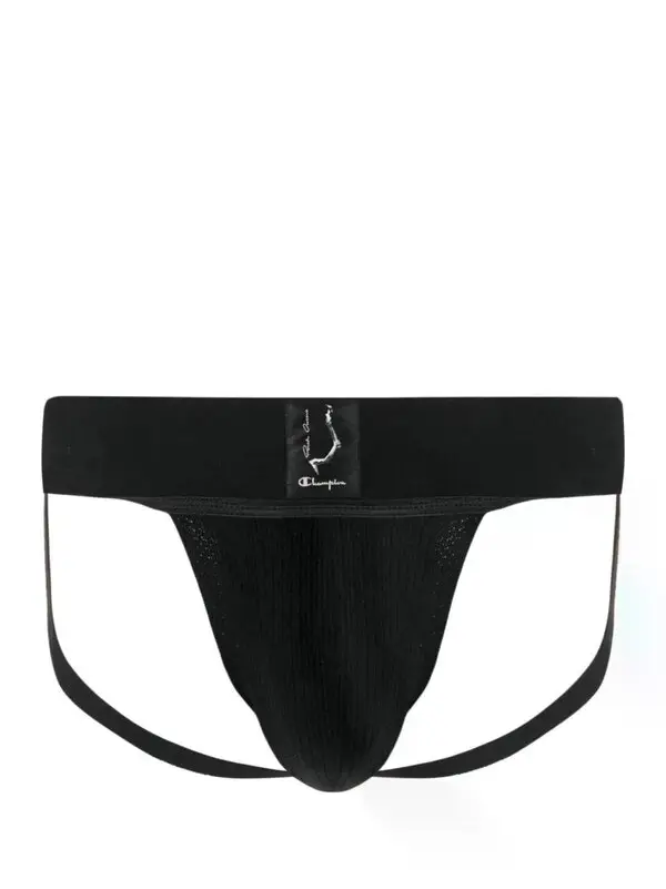 Rick Owens Logo-patch Colour-block Boxers - Black