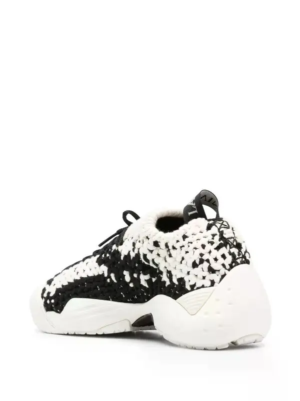 LANVIN Flash-x Crochet-knit Sneakers