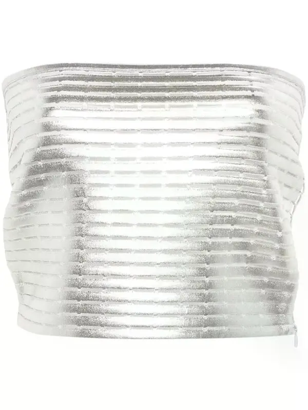 GENNY Laminated Cropped Top