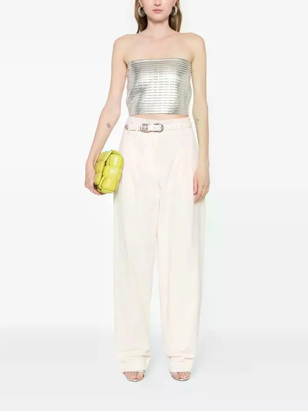 GENNY Laminated Cropped Top