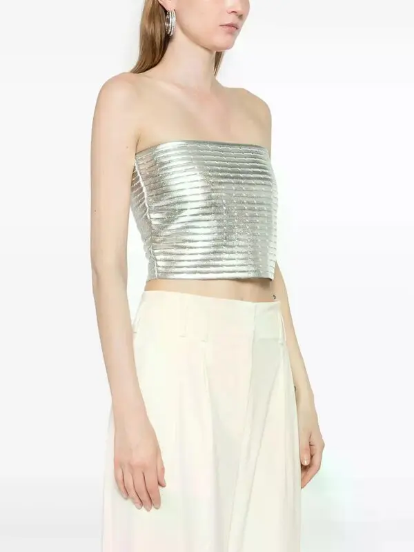 GENNY Laminated Cropped Top