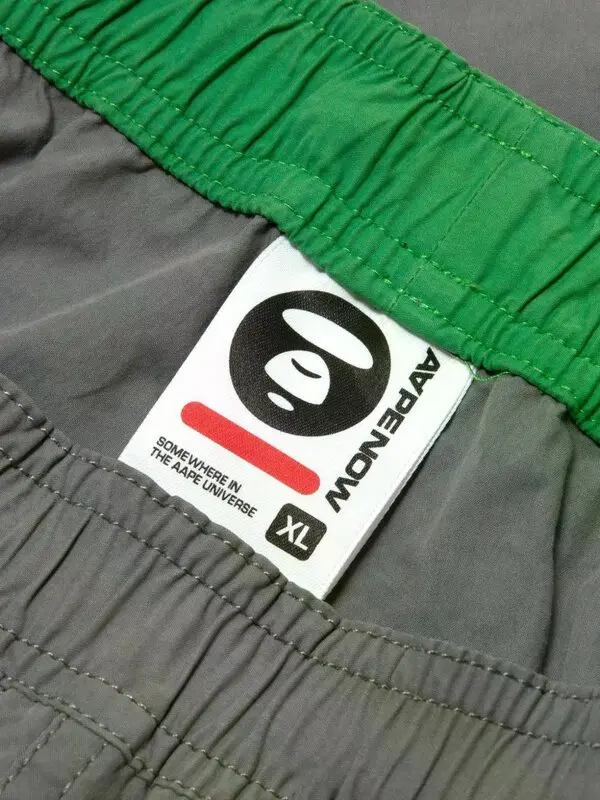 AAPE BY *A BATHING APE Logo-patch Shorts - Grey
