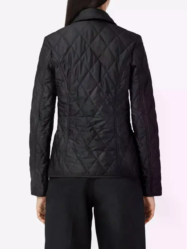 Burberry Diamond-quilted Fitted Jacket