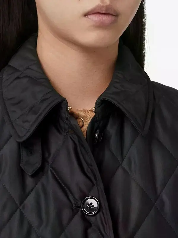 Burberry Diamond-quilted Fitted Jacket