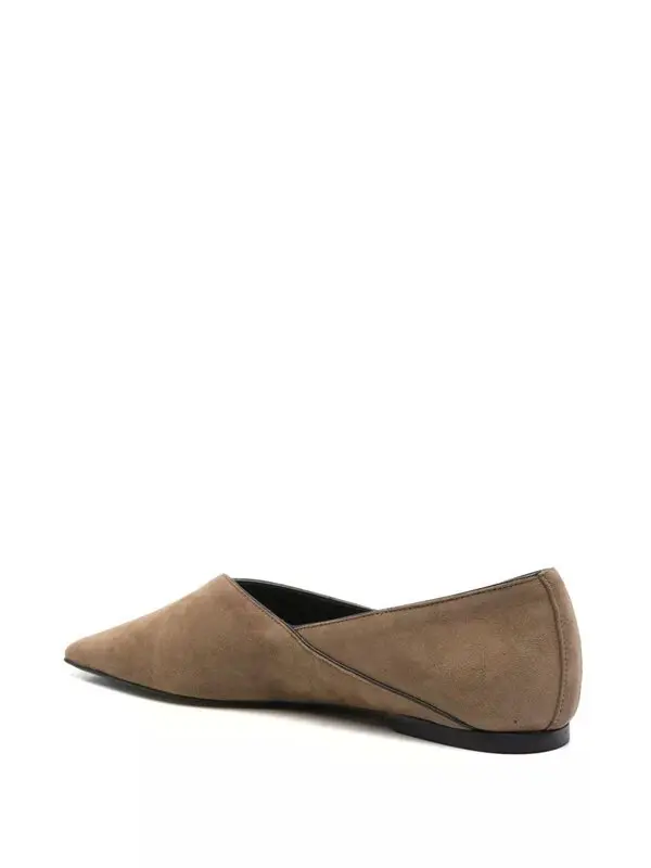 TOTEME Suede Ballet Flats - Brown