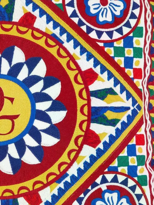 Dolce & Gabbana Embroidered Carretto-print Cushion