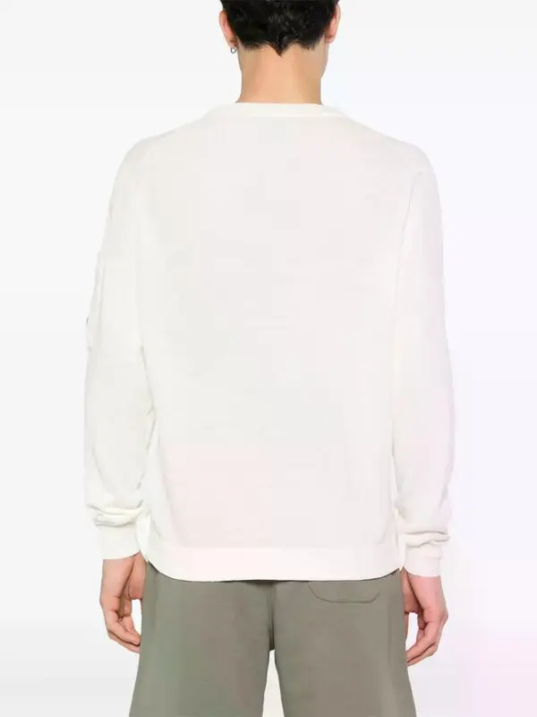 C.P. COMPANY Knitted Crew Neck Jumper With Lens Detail