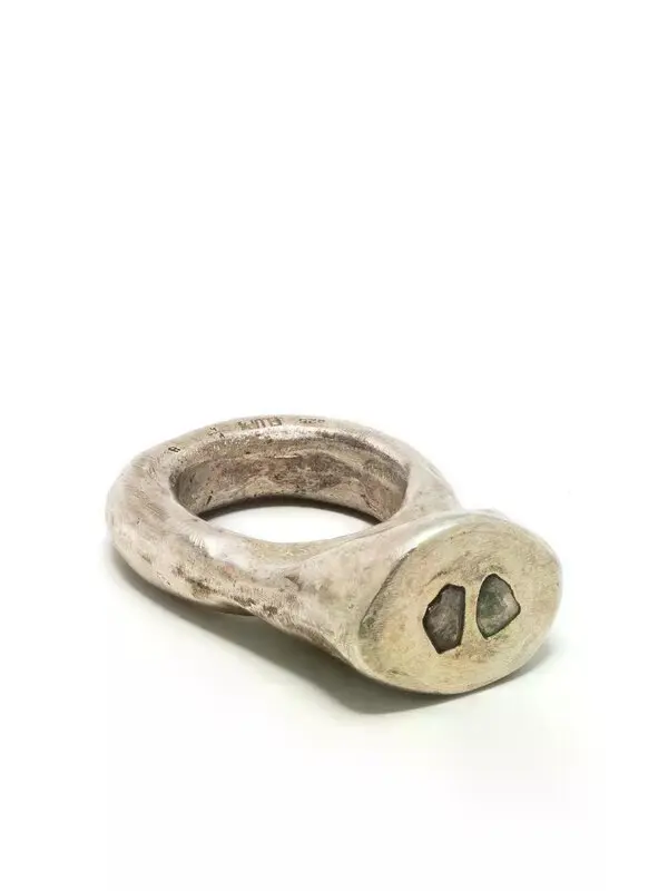 PARTS OF FOUR Tall Roman Diamond Ring - Silver