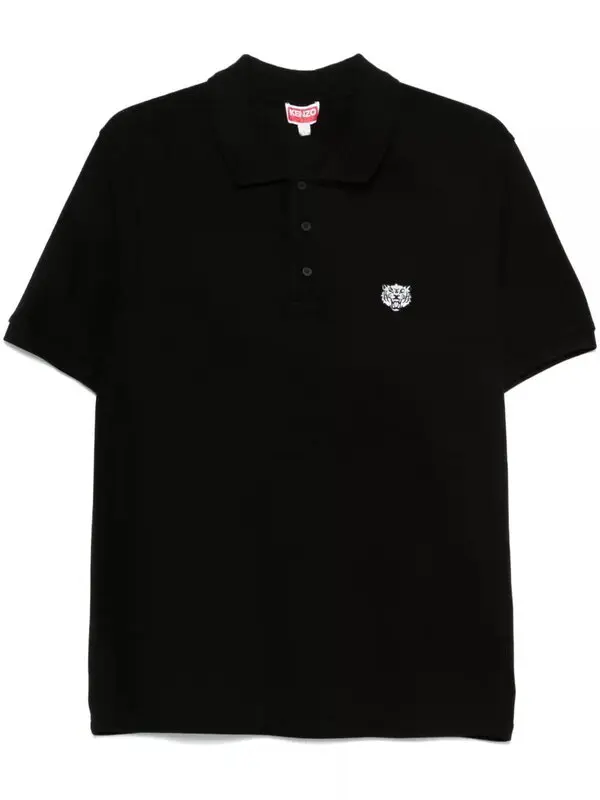 Kenzo Happy Tiger Polo Shirt - Black