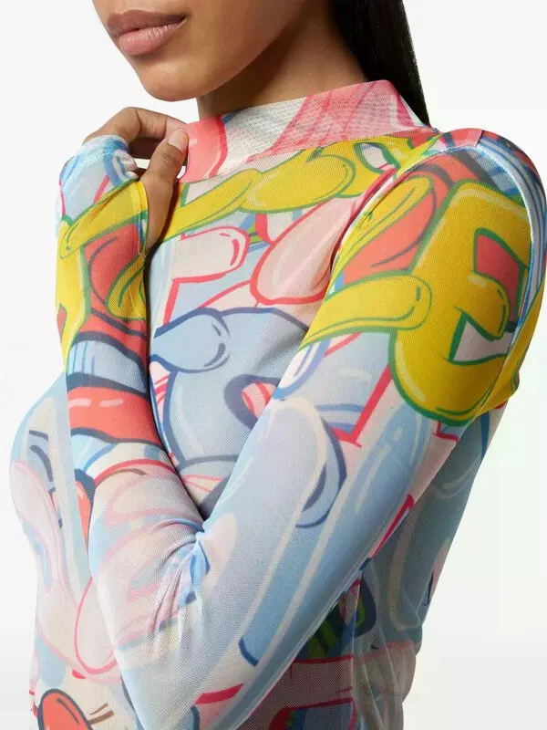 Philipp Plein Bombing Graffiti-print Mini Dress