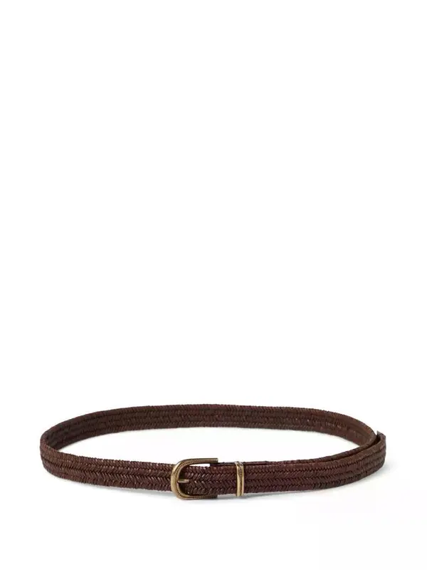 Brunello Cucinelli Braided Leather Belt - Brown