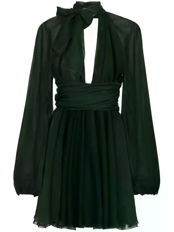 Dolce & Gabbana V-neck Silk Dress