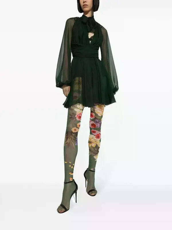 Dolce & Gabbana V-neck Silk Dress