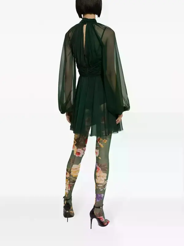 Dolce & Gabbana V-neck Silk Dress