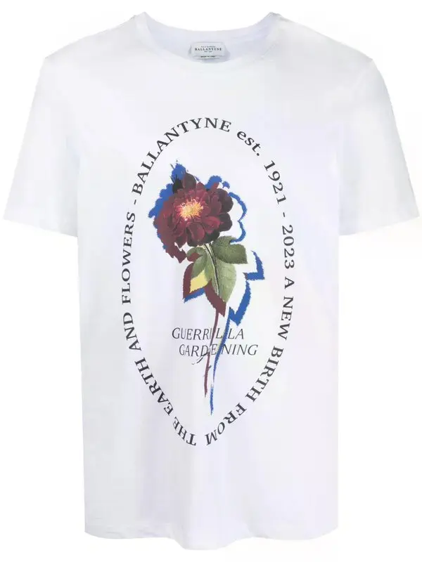 BALLANTYNE Graphic-print Cotton T-shirt - White