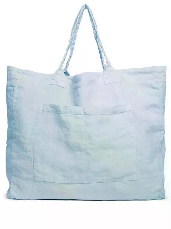 ONCE MILANO Linen Tote Bag - Blue