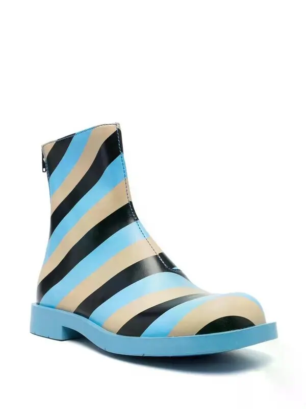 Camper Striped Ankle Boots