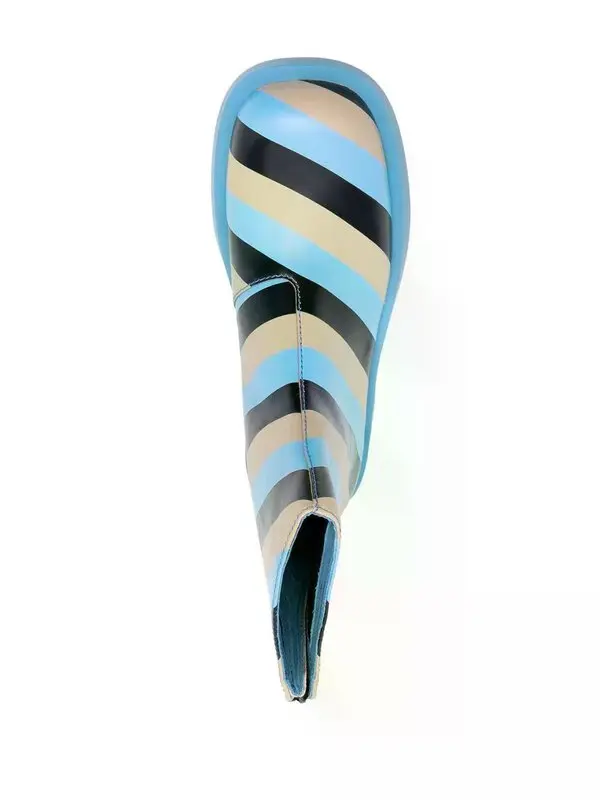 Camper Striped Ankle Boots