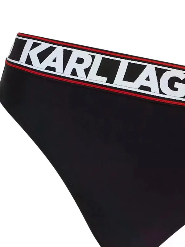 Karl Lagerfeld Logo Waistband Bikini Bottoms