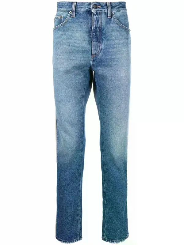 Palm Angels Side-stripe Straight-leg Jeans