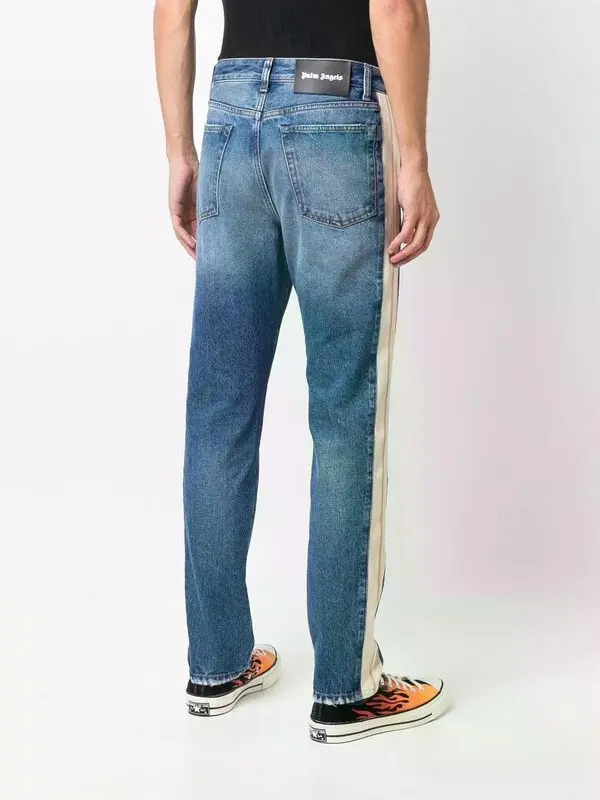 Palm Angels Side-stripe Straight-leg Jeans
