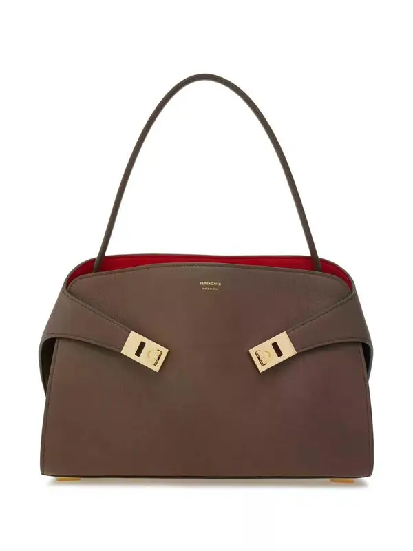 FERRAGAMO Small Hug Soft Shoulder Bag - Neutrals