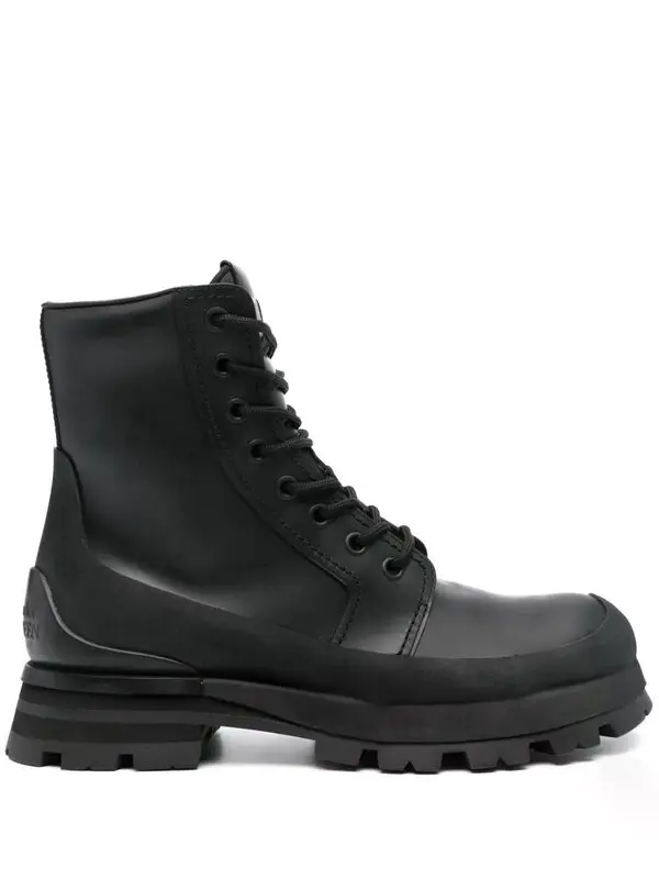 Alexander McQueen Lace-up Leather Boots
