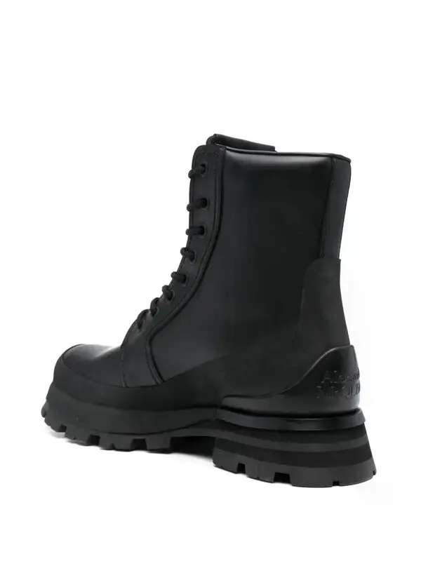 Alexander McQueen Lace-up Leather Boots