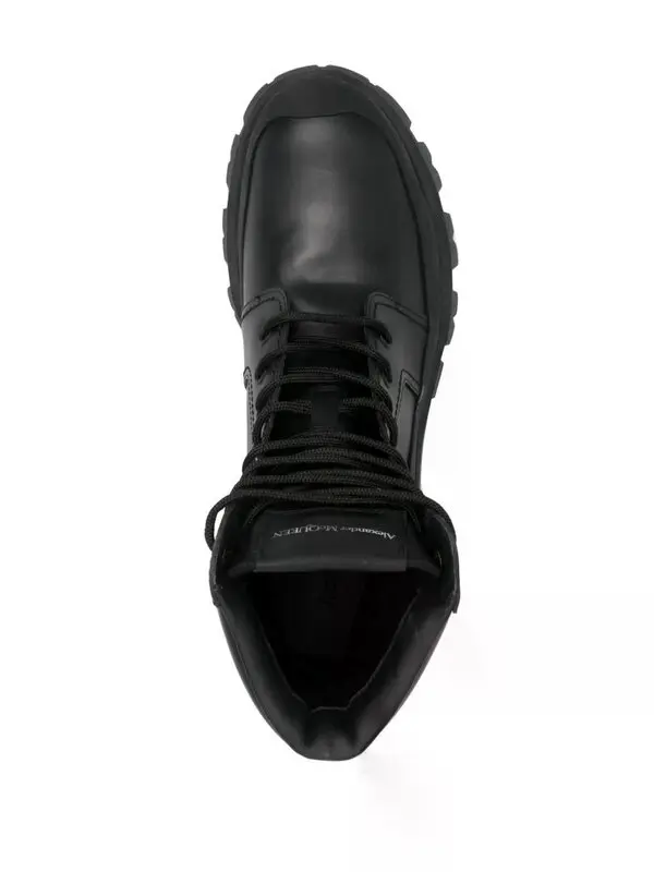 Alexander McQueen Lace-up Leather Boots