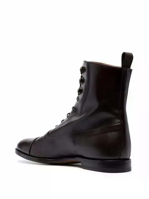 SCAROSSO Archie Lace-up Ankle Boots - Brown