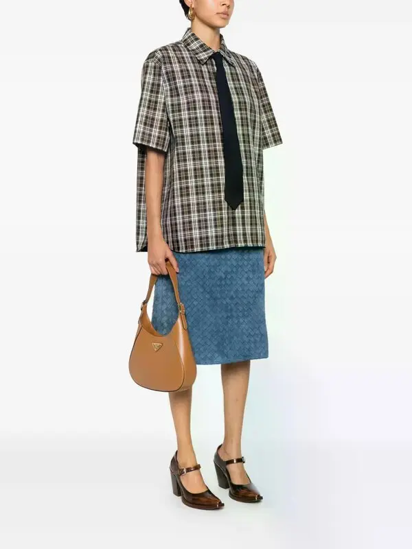 Prada City Leather Shoulder Bag - Brown