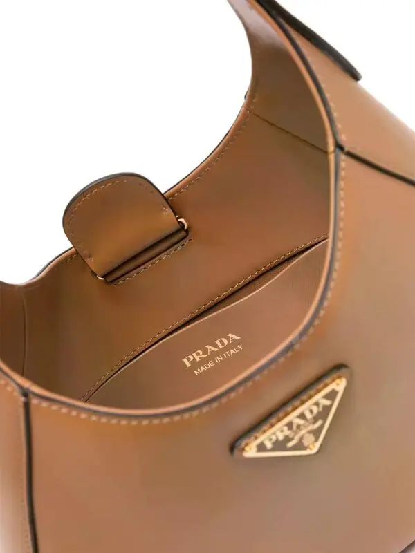 Prada City Leather Shoulder Bag - Brown