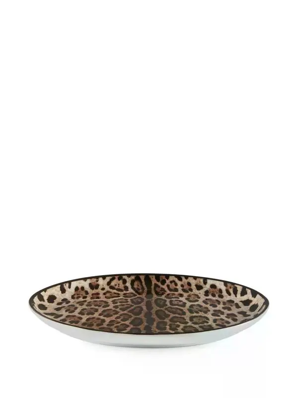 Dolce & Gabbana Porcelain Leopard-print Platter
