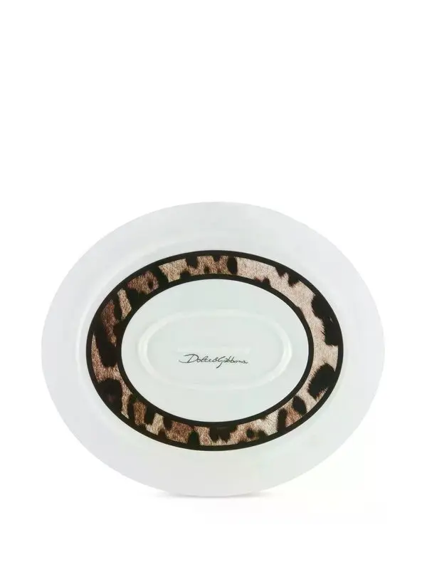 Dolce & Gabbana Porcelain Leopard-print Platter