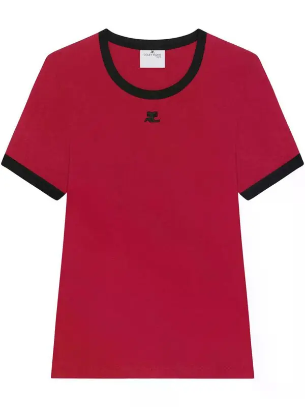 COURREGES Logo T-shirt - Red