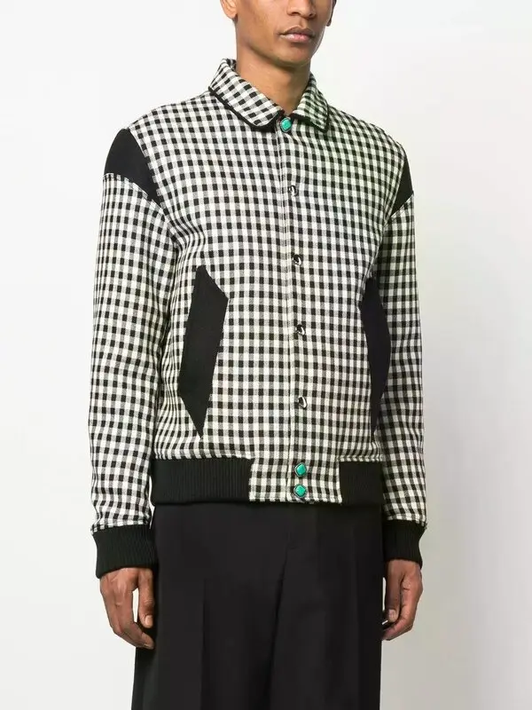 Roberto Cavalli Gingham-check Shirt-collar Jacket