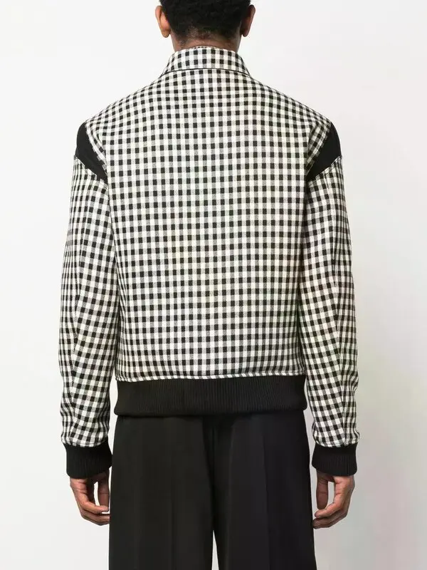 Roberto Cavalli Gingham-check Shirt-collar Jacket
