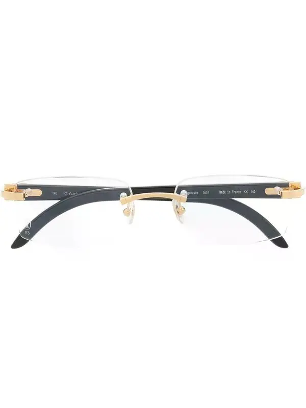 Cartier Rectangle-frame Glasses - Black
