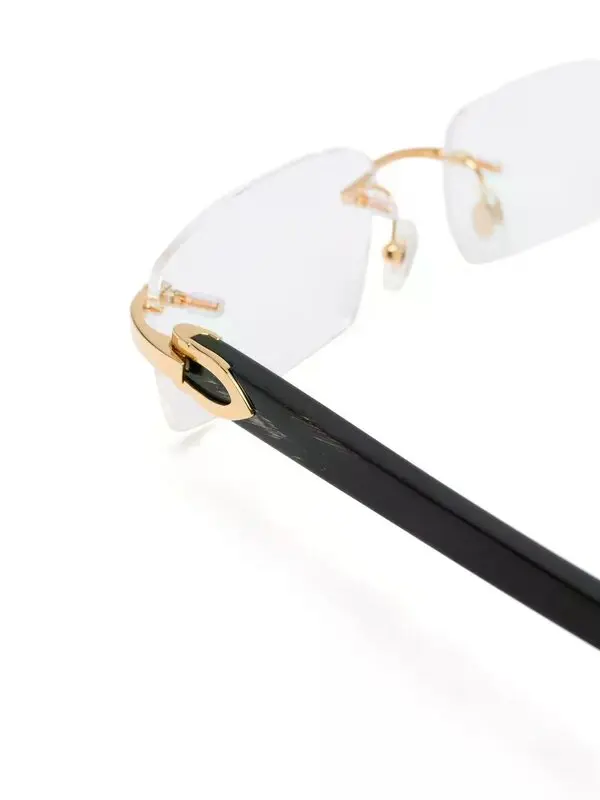 Cartier Rectangle-frame Glasses - Black