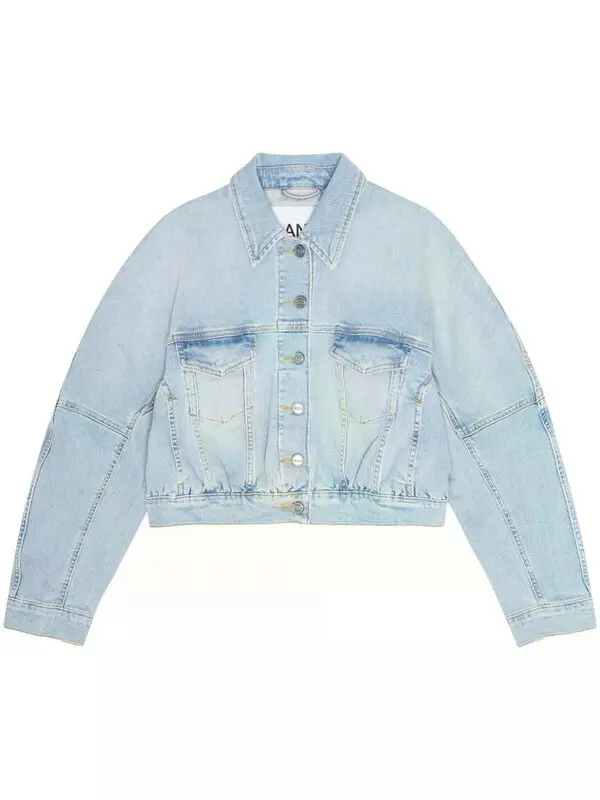 GANNI Cropped Denim Jacket