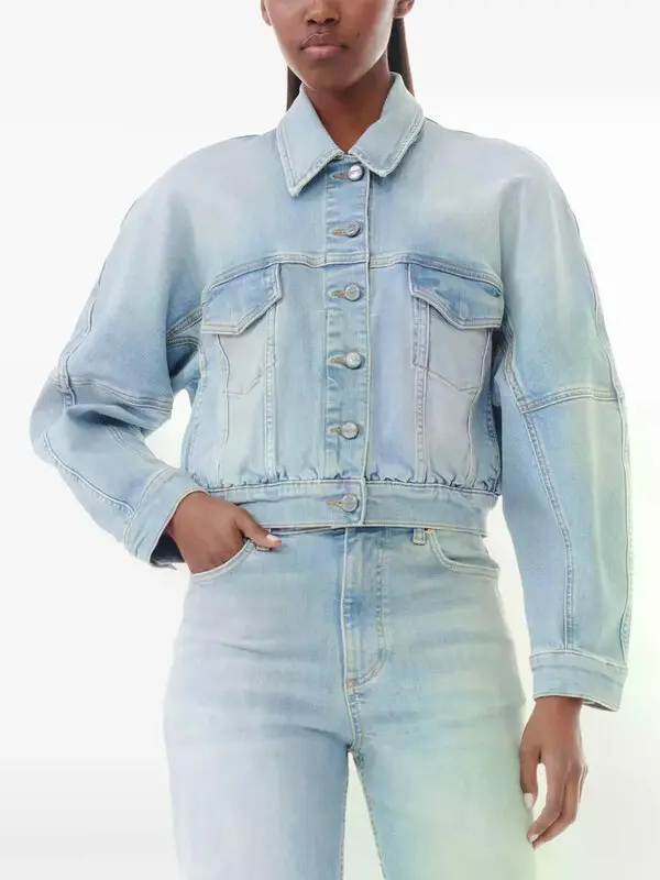 GANNI Cropped Denim Jacket