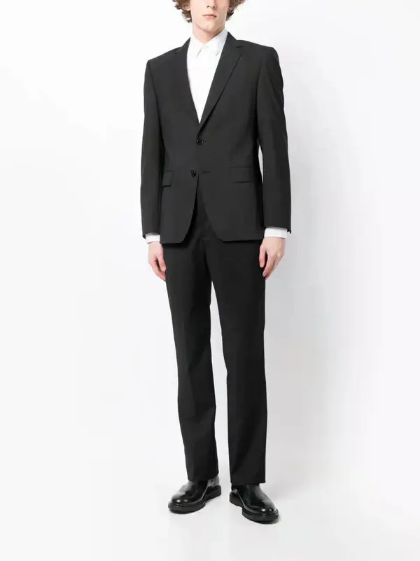 BOSS Single-breasted Stretch-wool Blazer - Black