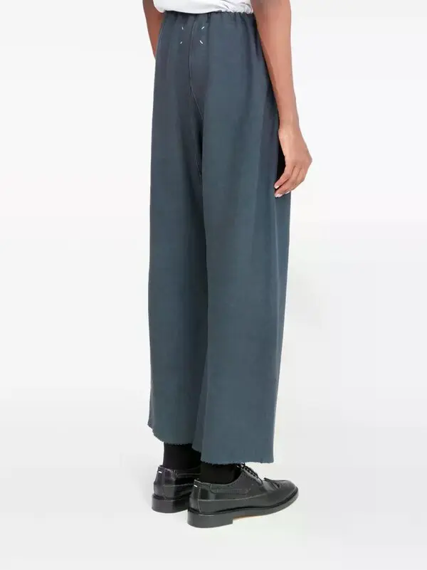 MAISON MARGIELA Wide-leg Cotton Track Pants - Blue