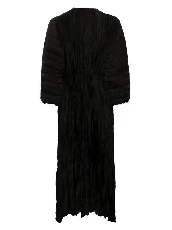 FORTE_FORTE Plissé-effect Satin Dress