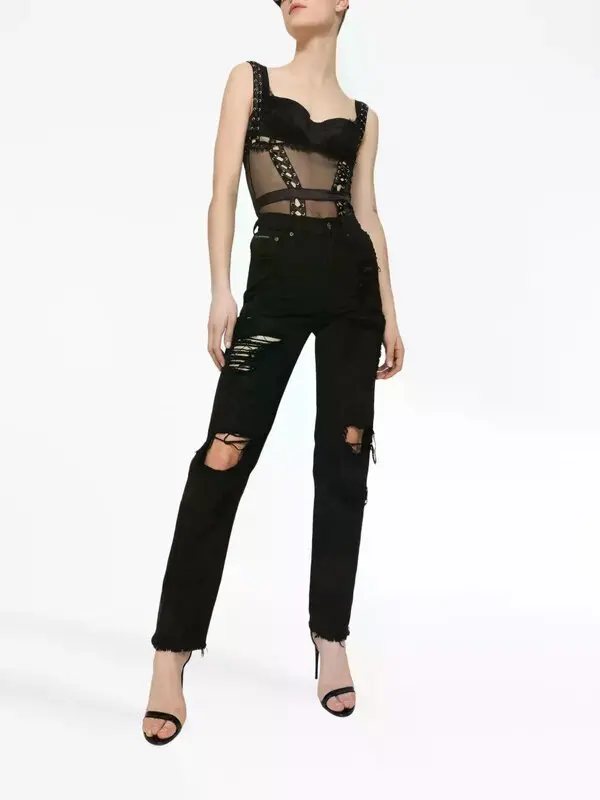 Dolce & Gabbana Floral-lace Bodysuit