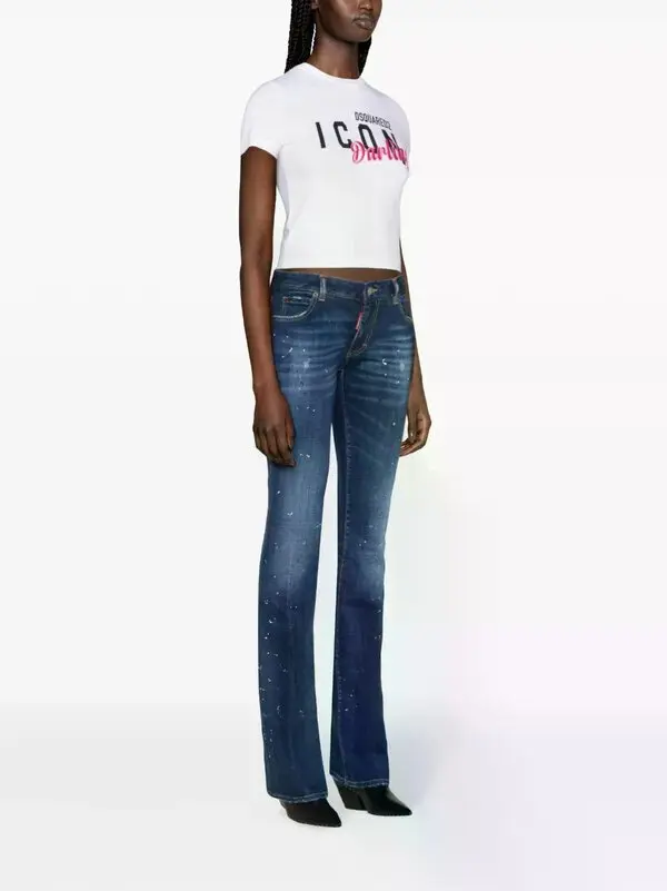 Dsquared2 Twiggy Mid-rise Flared Jeans