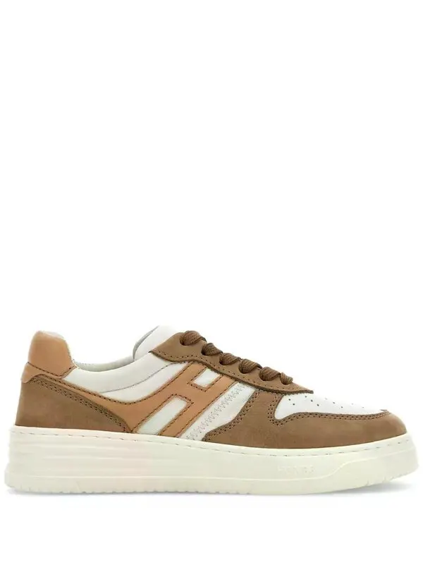 Hogan Logo-embellished Leather Sneakers - Brown