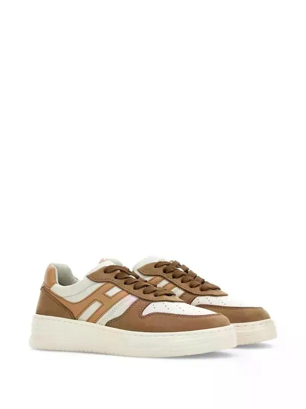 Hogan Logo-embellished Leather Sneakers - Brown