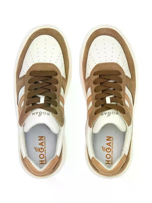 Hogan Logo-embellished Leather Sneakers - Brown