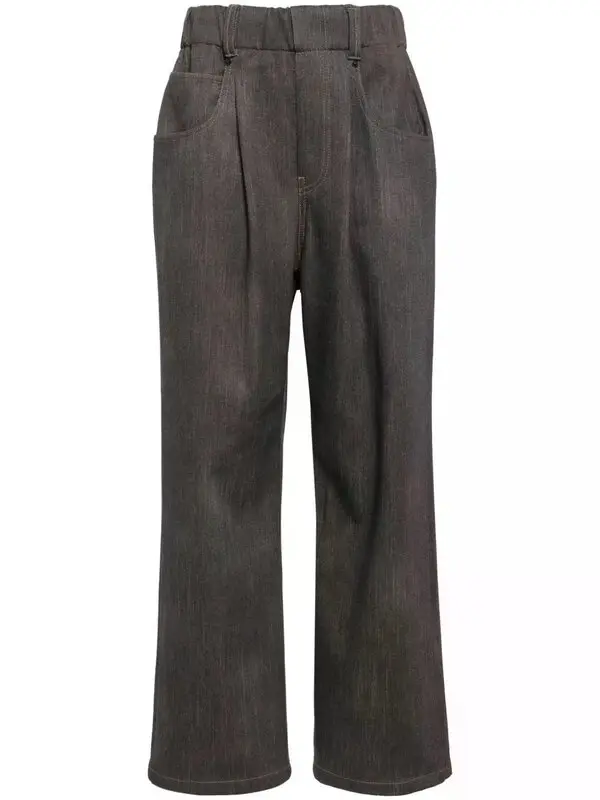 Goen.j Wide-leg Denim Pants - Black